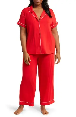 Nordstrom Moonlight Eco Crop Pajamas Red Barbados