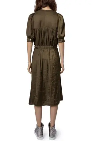 Zadig&Voltaire Ralia Satin Midi Dress - Bronze
