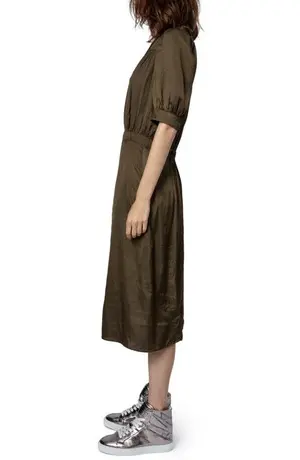 Zadig&Voltaire Ralia Satin Midi Dress - Bronze