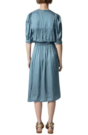 Zadig&Voltaire Ralia Satin Midi Dress