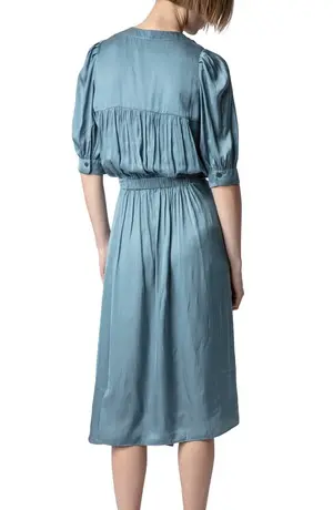 Zadig&Voltaire Ralia Satin Midi Dress