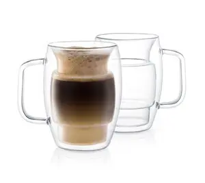 JOYJOLT Set Of 16-oz Cadus Double-wall Coff E Glasses - One-color