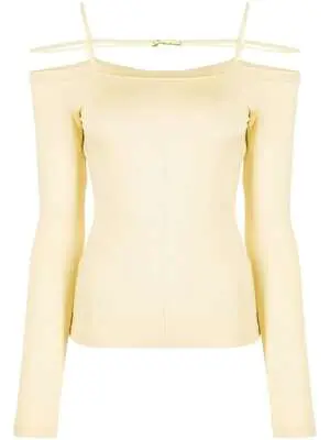 JACQUEMUS Sierra Long-sleeve Off-shoulder Top
