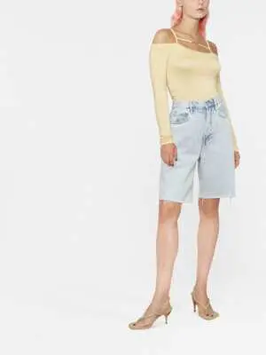 Jacquemus Sierra Long-sleeve Off-shoulder Top