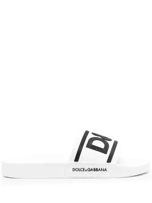 Dolce & Gabbana Pool Slides - White