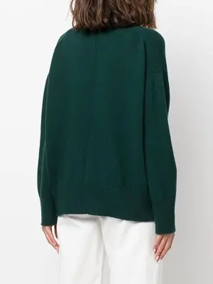 BARRIE V-neck Cashmere Cardigan - Green