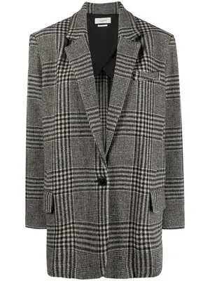 MARANT ETOILE Cikaito Oversized Plaid Coat