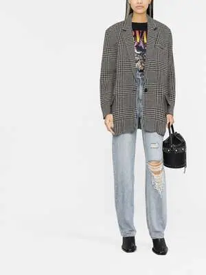 MARANT ETOILE Cikaito Oversized Plaid Coat