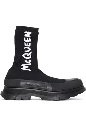 Alexander McQueen Tread Sock Boots - Black