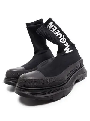 Alexander McQueen Tread Sock Boots - Black