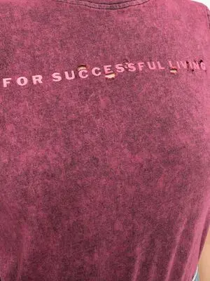 DIESEL® Slogan Print Distressed T-shirt