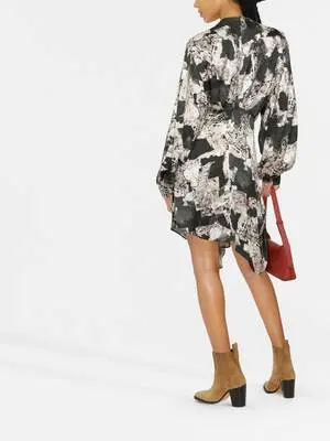 IRO PARIS Nirveli Printed Asymmetric Mini Dress