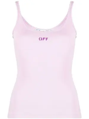 Off-white Printed Camis Tanks For Women