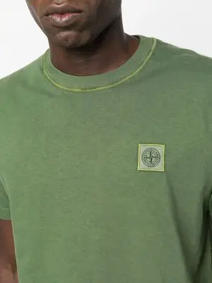 Stone Island Compass Patch Cotton T-shirt - Green