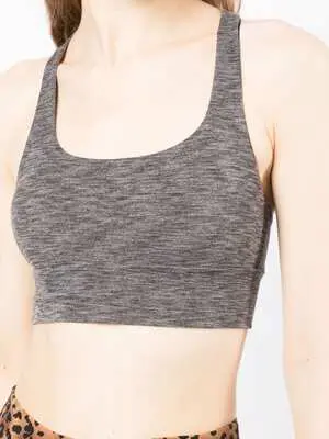 The Upside Glacier Sandy Marl-knit Bralette
