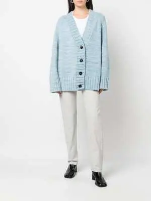 MAISON MARGIELA Botanical Dye V-neck Cardigan - Blue
