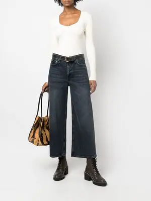 Rag & Bone U-neck Long-sleeved Top