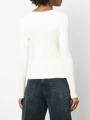 Rag & Bone U-neck Long-sleeved Top