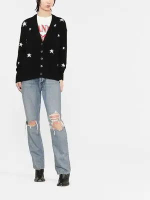 Zadig&Voltaire Star-embellished Cashmere Cardigan - Black