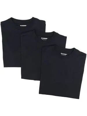 JIL SANDER Logo-patch Detail T-shirt Pack - Blue