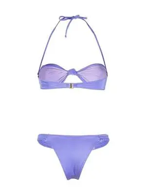 MANOKHI Ruched Bikini Set - Purple