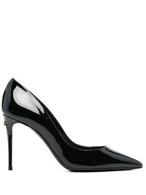 Dolce & Gabbana 90mm Cardinale Patent Leather Pumps - Black