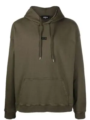 Dsquared2 Embroidered Logo Hoodie - Green