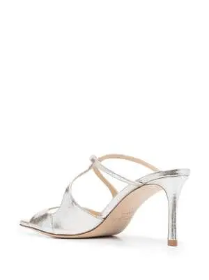JIMMY CHOO 75mm Anise Heeled Mules - Grey