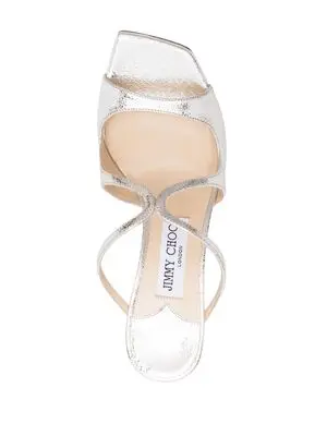 JIMMY CHOO 75mm Anise Heeled Mules - Grey