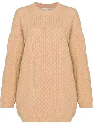 Stella McCartney Aran-knit Oversized Jumper - Neutrals