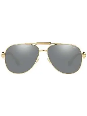 Versace Ve2236 Pilot-frame Sunglasses - Gold