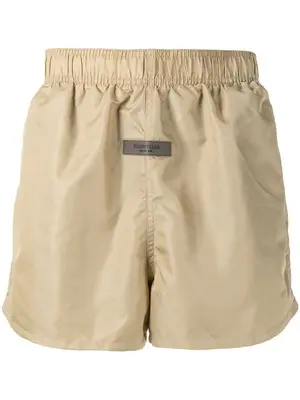 Fear Of God FEAR OF GOD ESSENTIALS Logo Patch Track Shorts Green