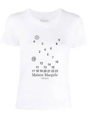MAISON MARGIELA Numbers-motif Cotton T-shirt