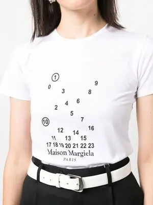 MAISON MARGIELA Numbers-motif Cotton T-shirt