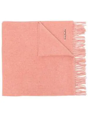 Acne Studios Fringed Wool Scarf - Pink