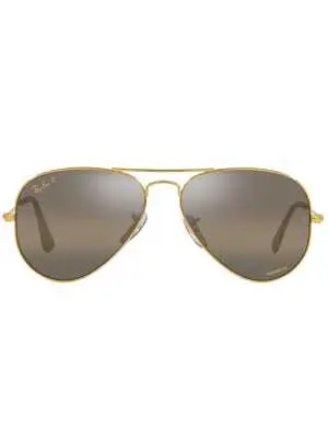 Ray-ban Chromance Aviator Sunglasses - Gold