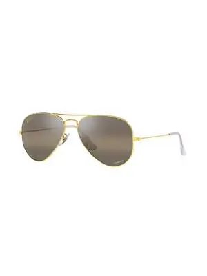 Ray-ban Chromance Aviator Sunglasses - Gold
