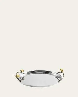 Michael Aram Butterfly Ginkgo Oval Tray - Silver