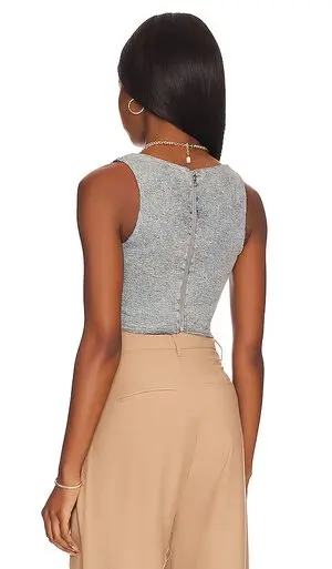 Miaou Campbell Top In Denim-medium