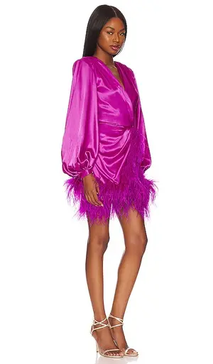 BRONX AND BRONCO Farah Mini Feather Dress