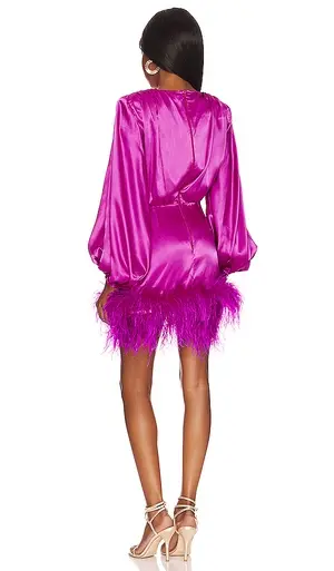 BRONX AND BRONCO Farah Mini Feather Dress
