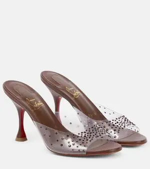 CHRISTIAN LOUBOUTIN Nudes Degramule Embellished Mules - Brown