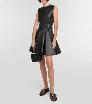 Alaïa Leather Mini Dress