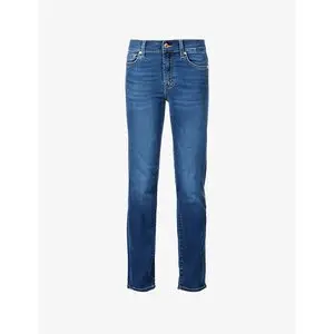 7 For All Mankind Roxanne Slim-fit Mid-rise Stretch-denim Jeans