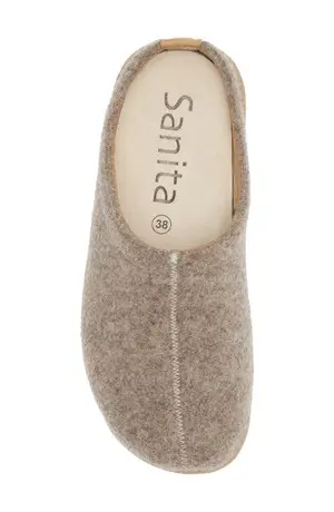 SANITA Lodge Wool Felt Slipper - Stone