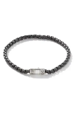 John Hardy Classic Chain Bracelet - Silver/black