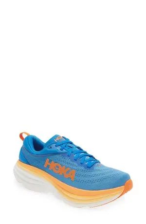 HOKA Bondi Running Sneakers - Coastal Sky/vibrant Orange