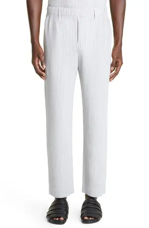 Issey Miyake Pleated Pants Light Gray