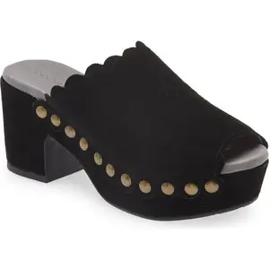 CHOCOLAT BLU Genessis Platform Clog - Black Suede