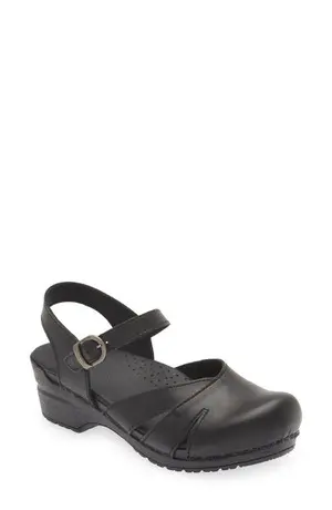 SANITA Margrethe Leather Sandal - Black